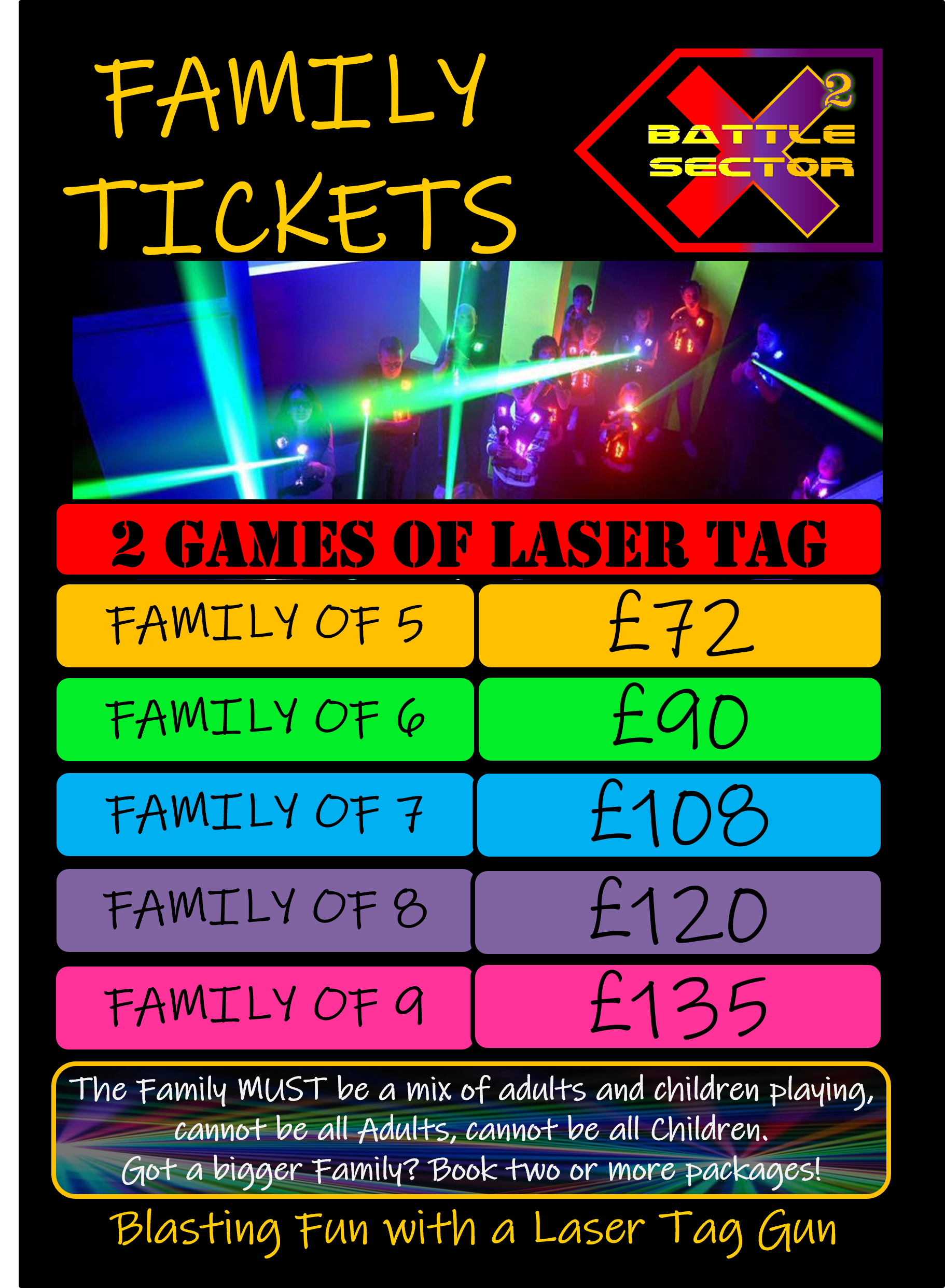 FAMILY PACKAGES – BATTLE SECTOR X